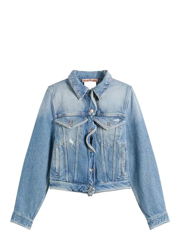 Acne Studios Oleag Vintage Wiggle Denim Jacket - Mid Blue