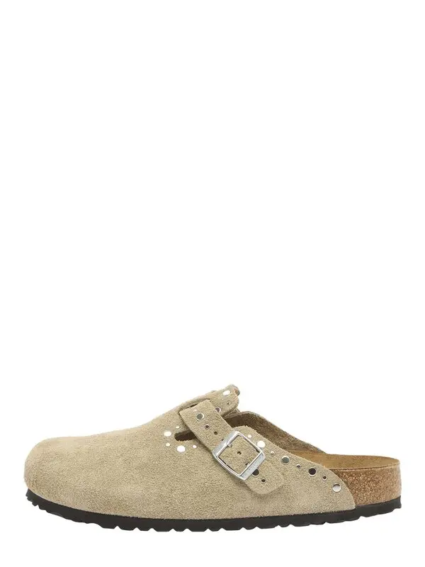 BIRKENSTOCK Boston Rivet Clog - Taupe Suede
