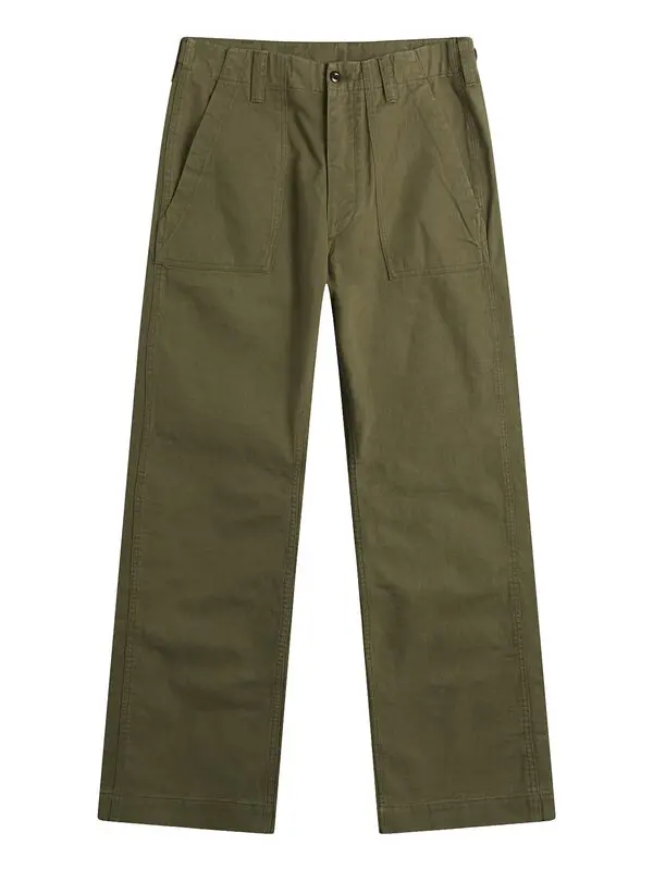 DRAKE'S Twill Fatigue Trousers - Khaki