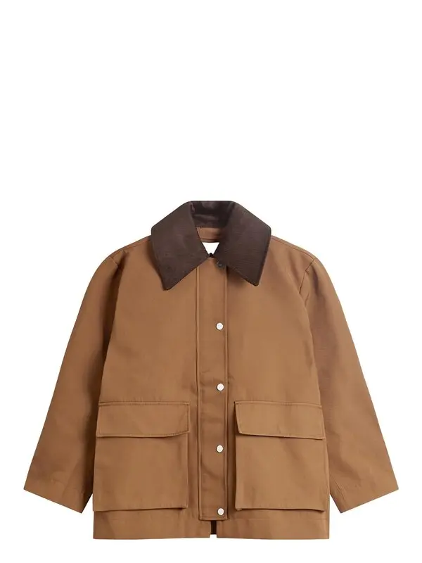 GANNI Heavy Twill Jacket - Cinnamon Swirl
