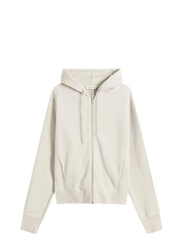 ENTIRE STUDIOS Slim Zip Up Hoodie - Off White