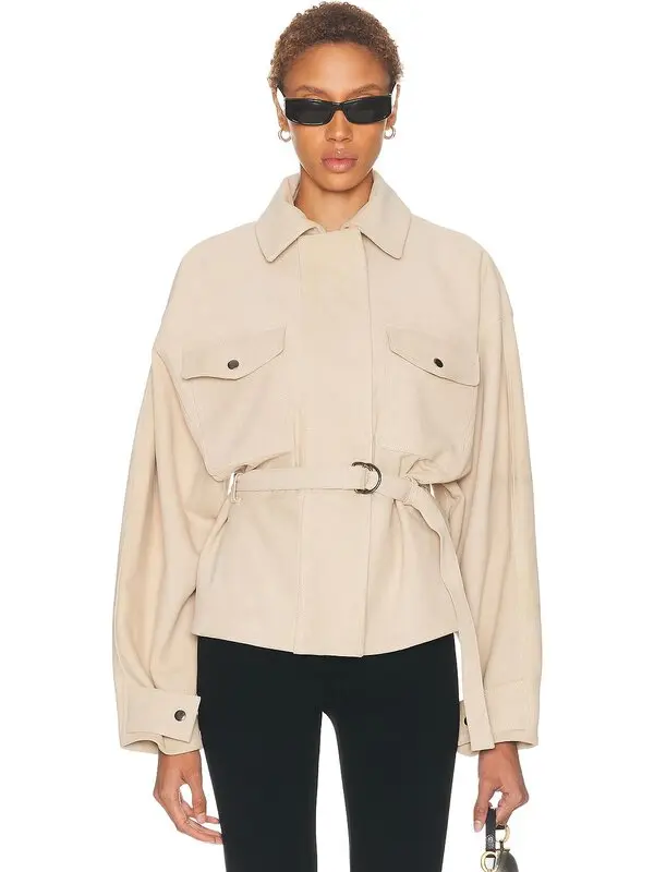 EAVES X Jasmine Tookes Lina Belted Jacket - Bone