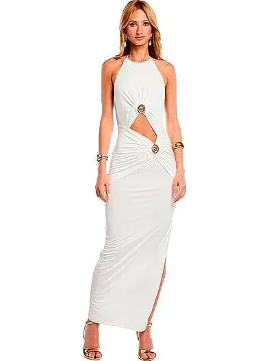 Victoria's Secret Maxi Halter Dress - White,ivory