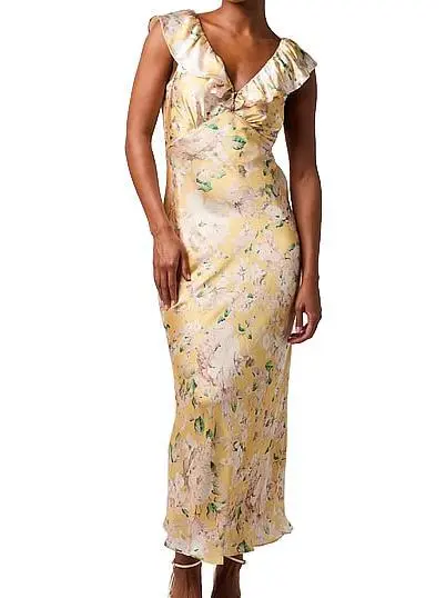 Victoria's Secret Carter Ruffle-neck Maxi Dress - Floral