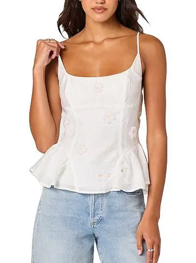 Victoria's Secret Astr The Label Kassidy Peplum Top - White,ivory