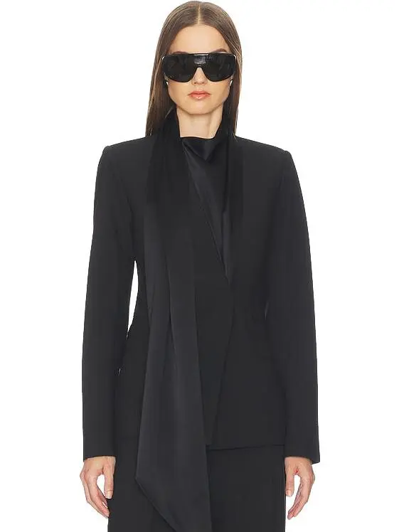 SRG Mira Blazer With Scarf Detail - Black