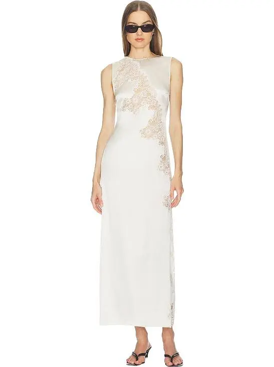 SRG Briar Silk Maxi Dress - Ivory