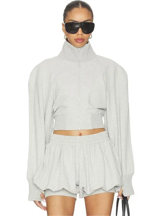 Norma Kamali Oversized Turtle Bomber Jacket - Grey