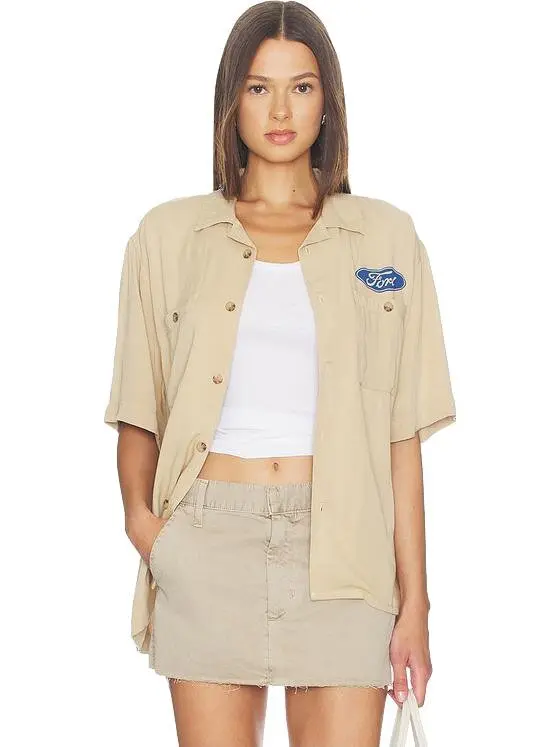 Junk Food Ford Mustang Camp Shirt In . Also - Brown
