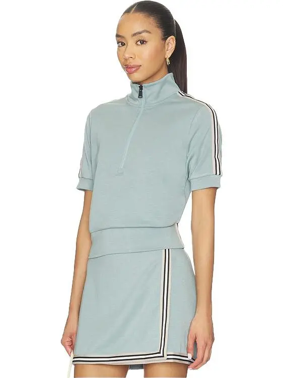 ALP N ROCK Amari Half Zip Mockneck Top - Blue