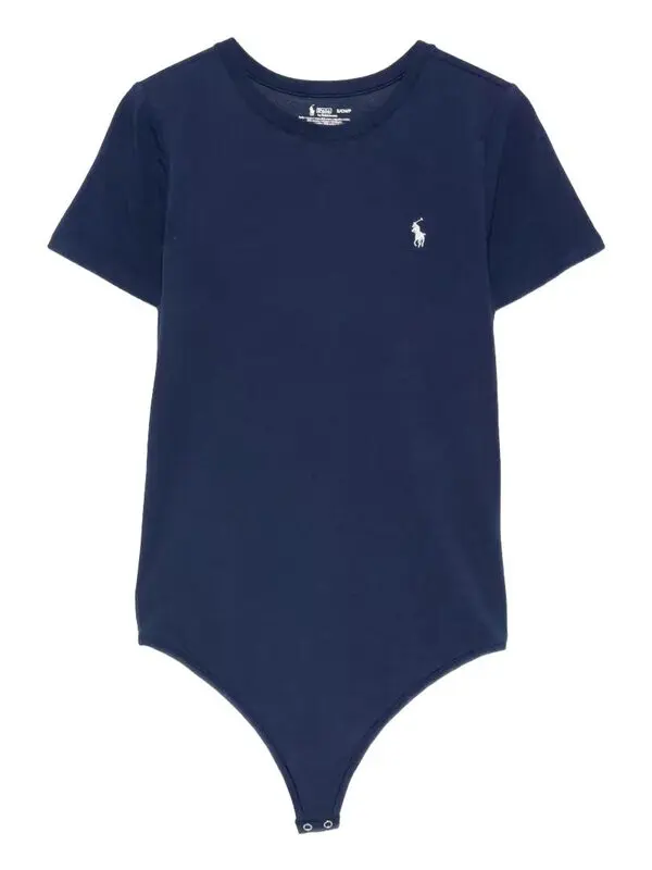 Polo Ralph Lauren Logo-embroidered Bodysuit - Blue
