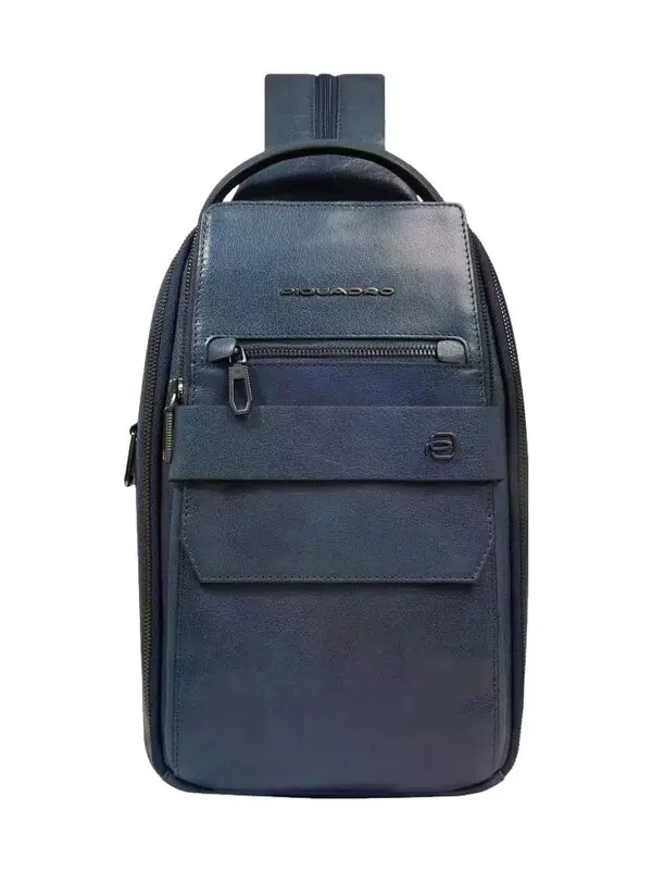 PIQUADRO Convertible Backpack With Zip-pocket - Blue