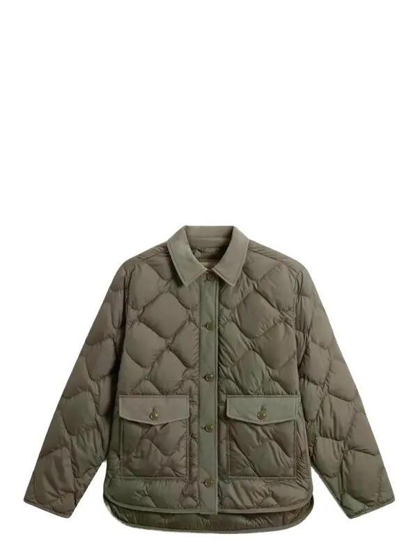 Woolrich Quilted Jacket With Stand Up Collar - Green