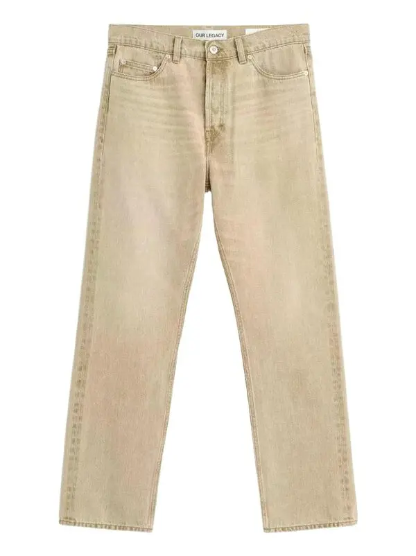 Our Legacy First Cu Logo-patch Jeans - Grey