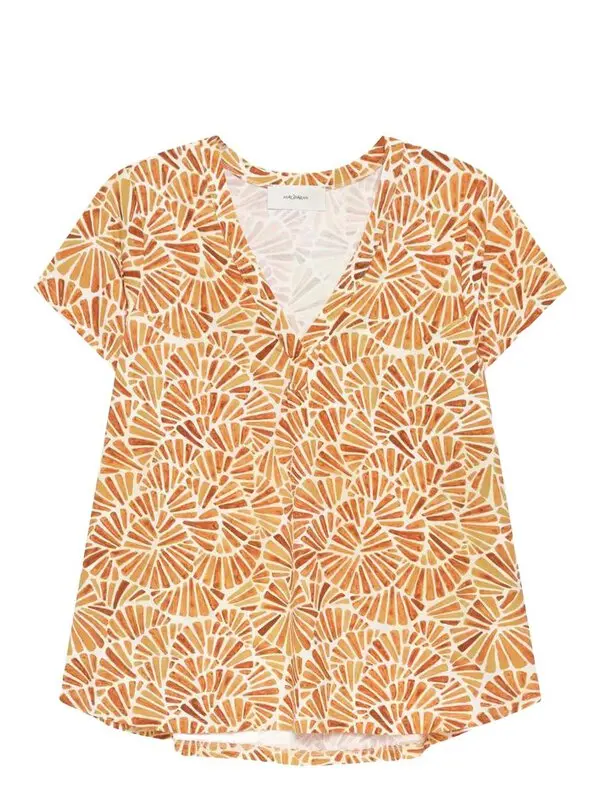 Malìparmi V-neck T-shirt - Yellow