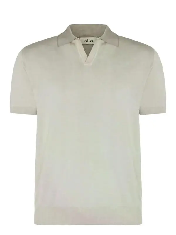 Altea Short-sleeved Cotton Polo Shirt - Neutrals