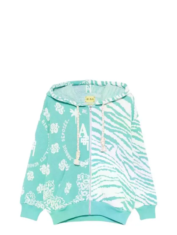 AL AIN Animalier Floral Cardigan - Blue