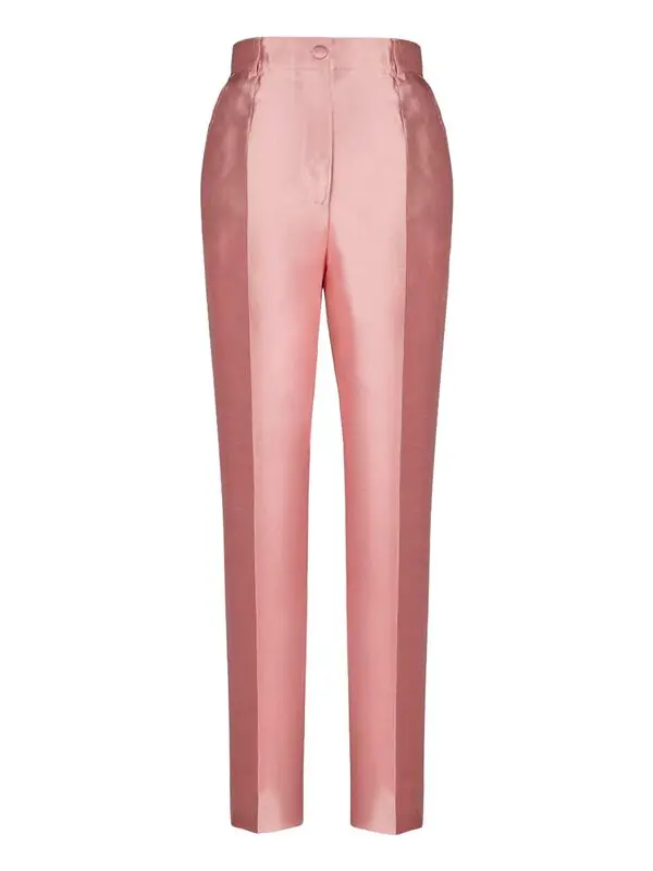 Dolce & Gabbana Silk Shantung Trousers - Pink