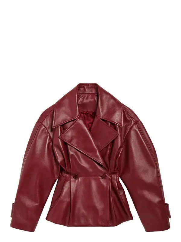 Balenciaga Folded Short Trench - Red