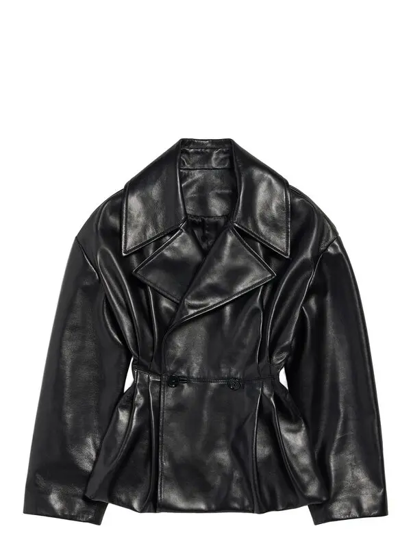 Balenciaga Folded Short Trench - Black