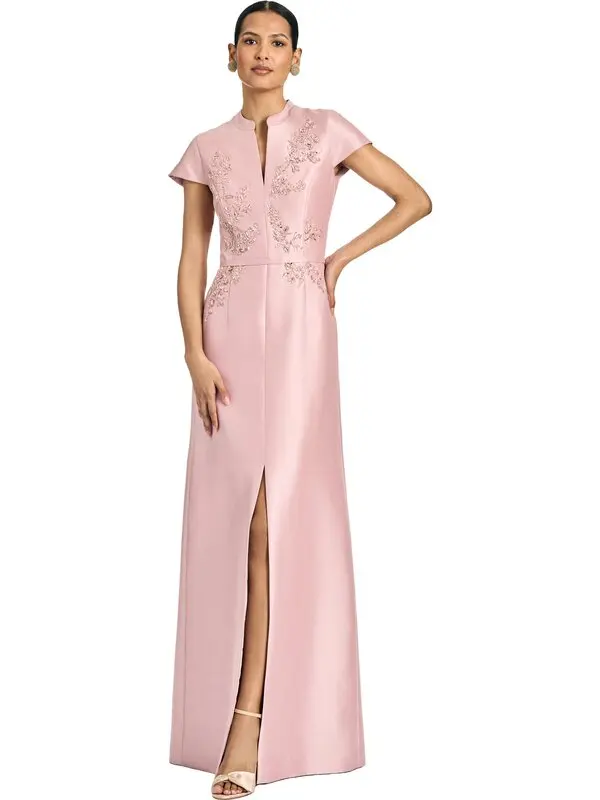 Sachin & Babi Embellished Charlotte Gown - Rose Quartz