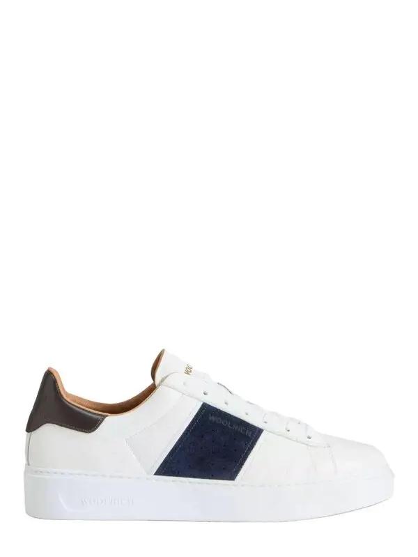 Woolrich Classic Band Court Lace-up Sneakers - White