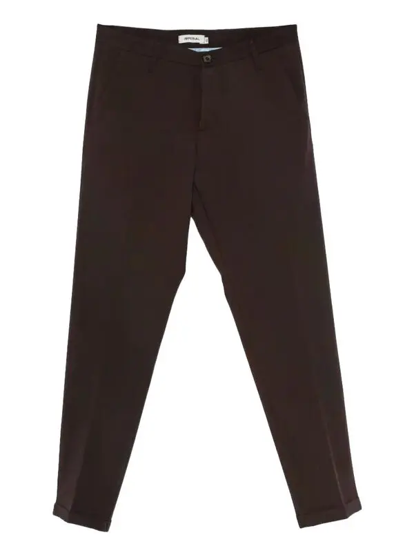 Imperial Cuffed-hem Trousers - Brown