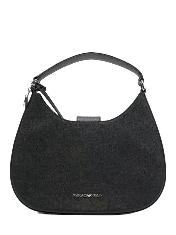 Emporio Armani Logo-lettering Shoulder Bag - Black