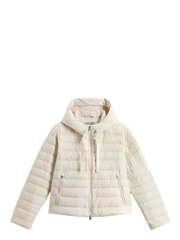 Woolrich Hooded Quilted Jacket - White