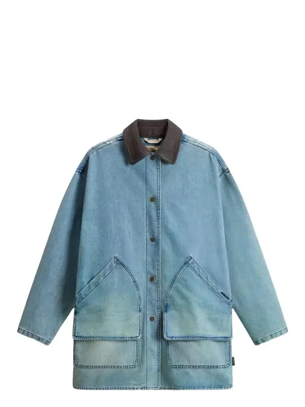 Woolrich Shirt-collar Denim Jacket - Blue