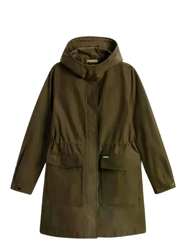 Woolrich Adjustable Hooded Parka Coat - Green