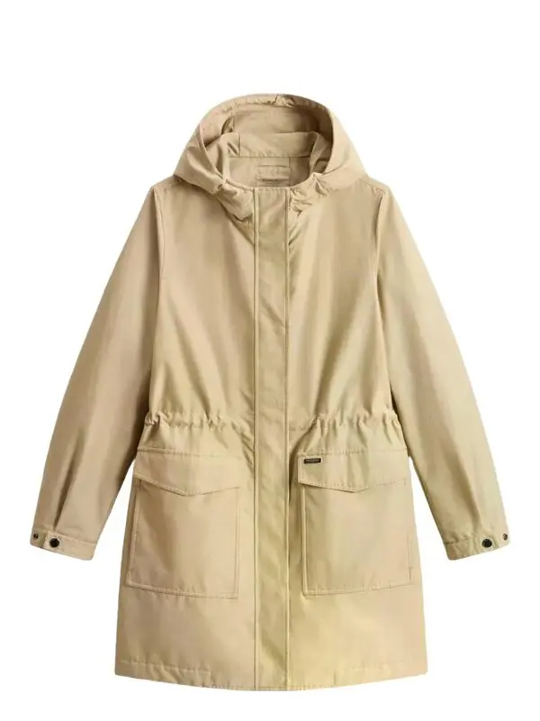 Woolrich Adjustable Hooded Parka Coat - Neutrals