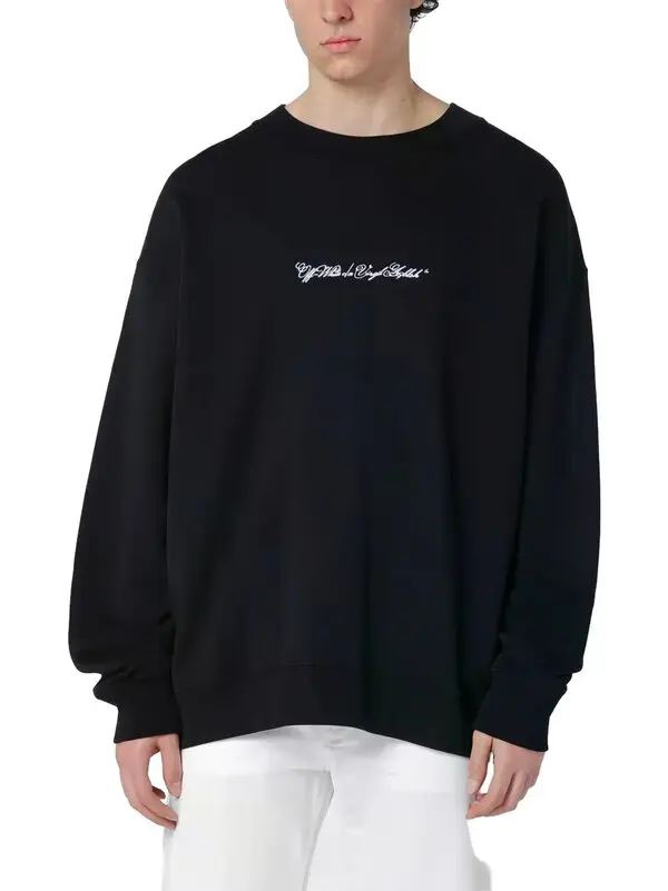 Off-White Arrow-print Crew-neck Sweatshirt - Black