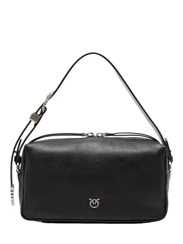 Pinko Logo Buckle Shoulder Bag - Black