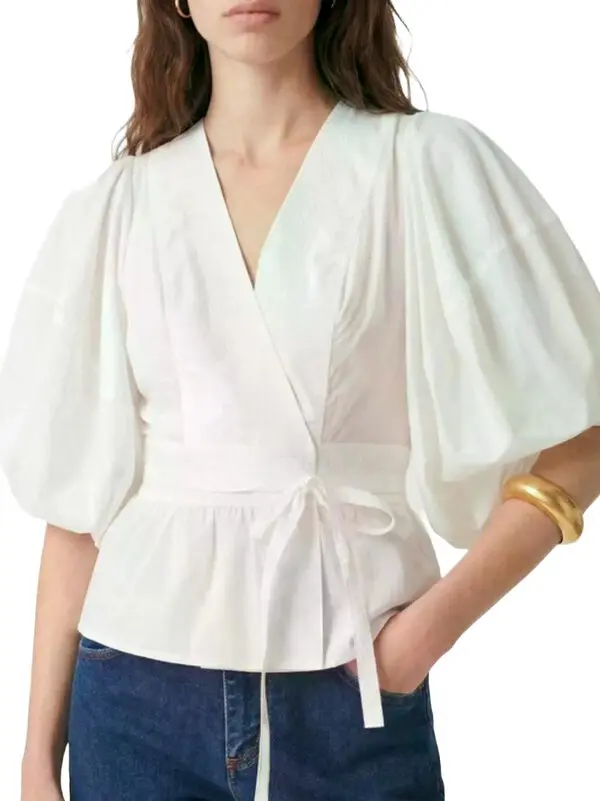 Vanessa Bruno Gunner Wrap Blouse - White