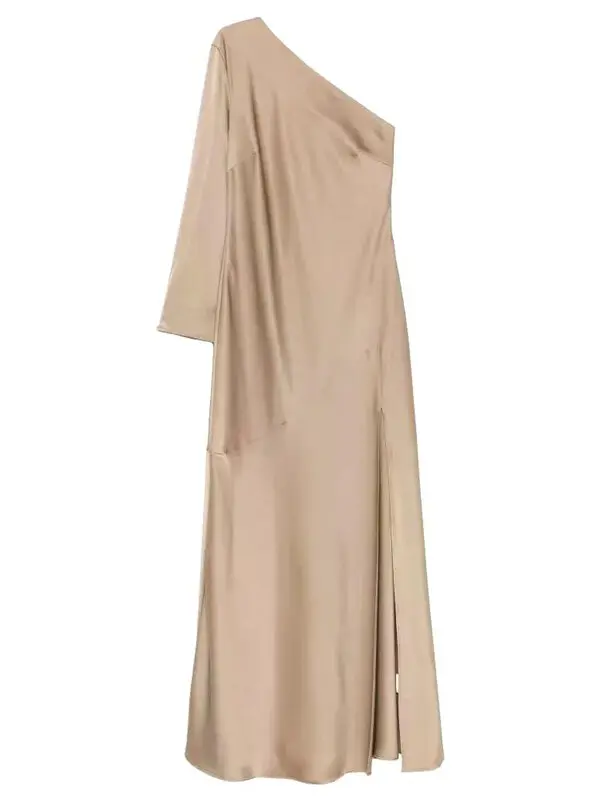 PENNYBLACK One-shoulder Slit Maxi Dress - Neutrals