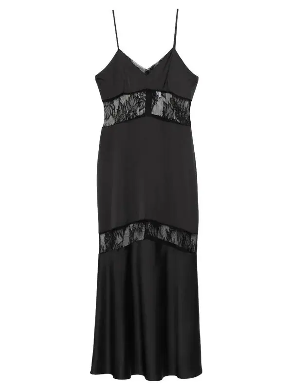 Imperial Lace Maxi Dress - Black