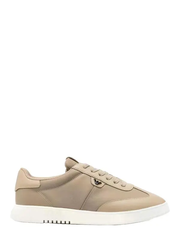 Emporio Armani Logo Detail Sneakers - Neutrals