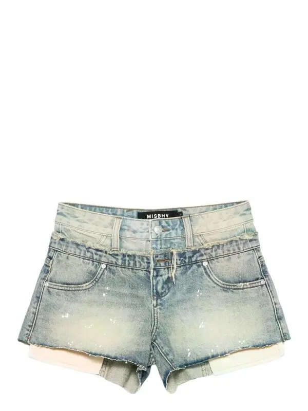 MISBHV Frayed Denim Shorts - Blue
