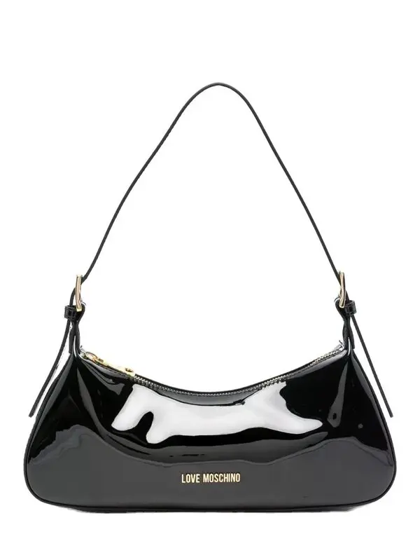 Moschino Logo-detail Shoulder Bag - Black