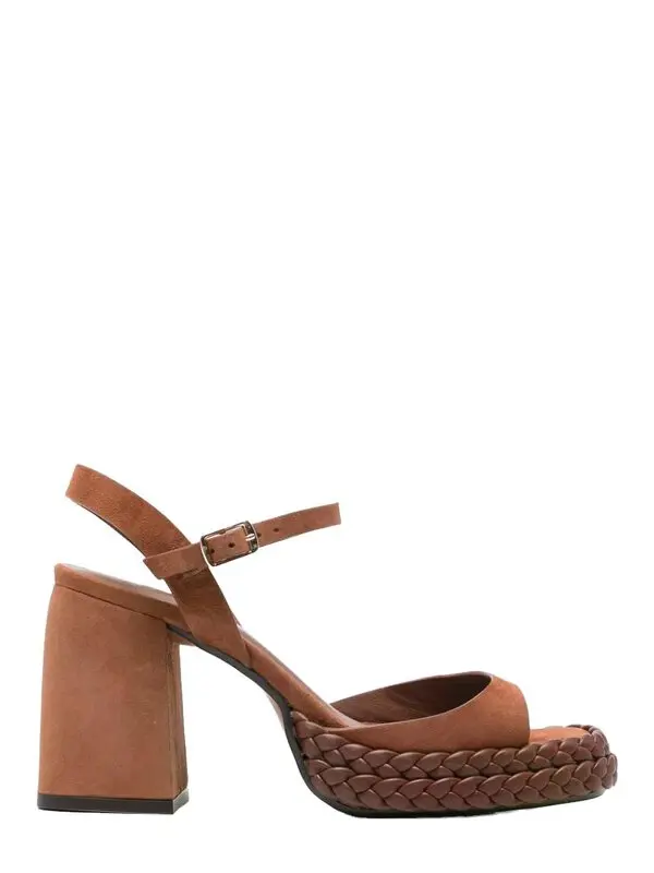 CastaÑer Vaia Braided Platform Sandals - Brown