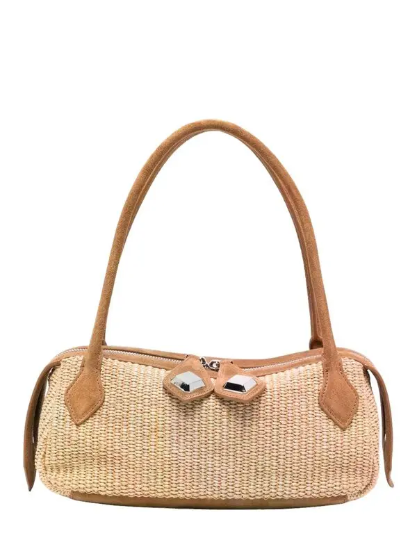 MINOBOSSI Anna Raffia Tote Bag - Neutrals