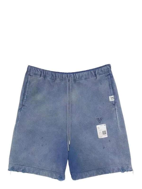 Mihara Yasuhiro Distressed Drawstring Shorts - Blue