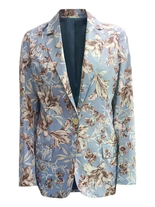 Liu Jo Floral Single-breasted Jacket - Blue