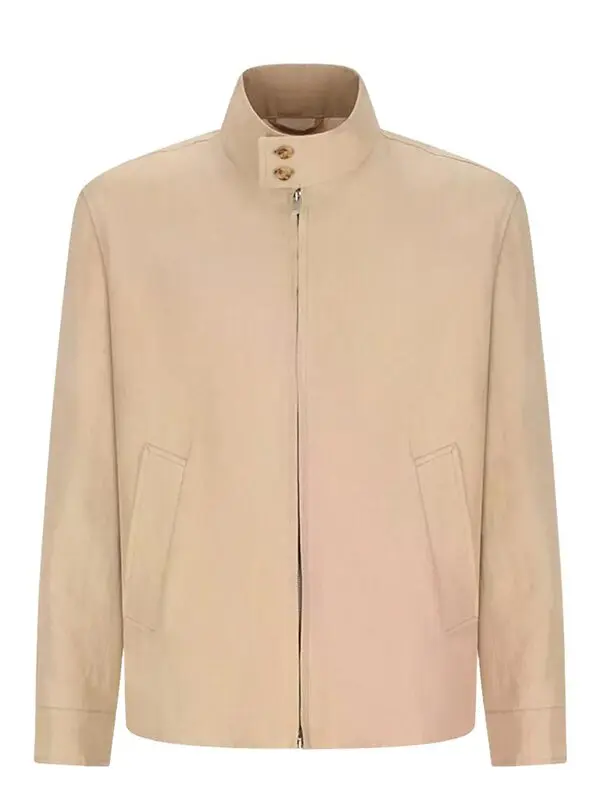LARDINI Zipped Shirt Jacket - Neutrals