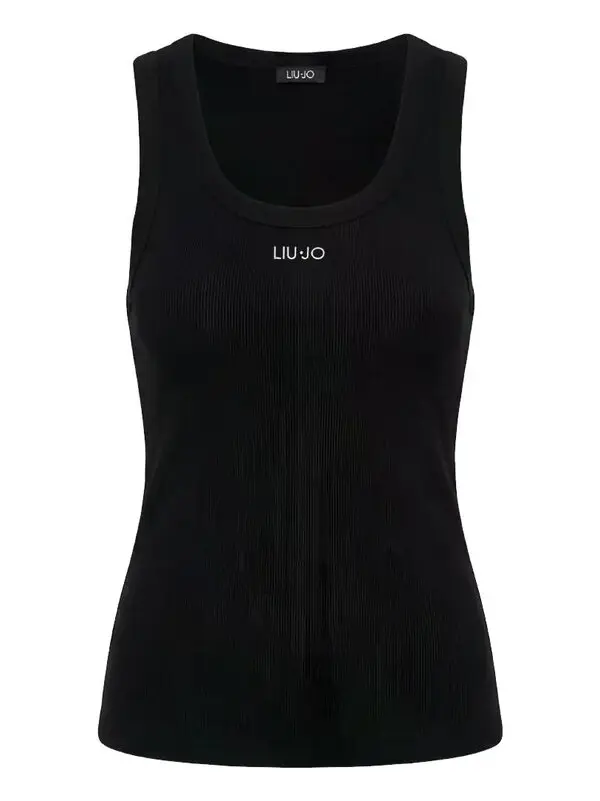 Liu Jo Sleeveless Ribbed Top - Black