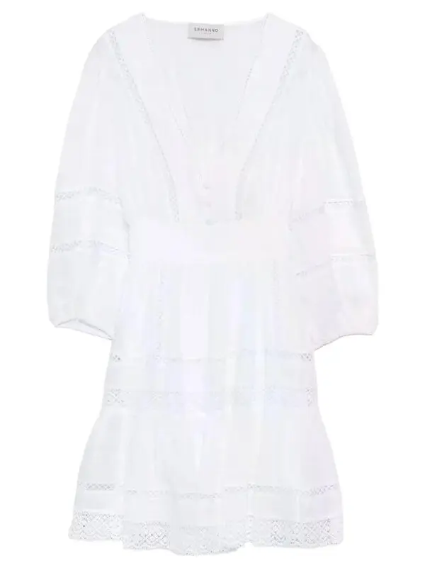 ERMANNO FIRENZE Lace Mini Dress - White