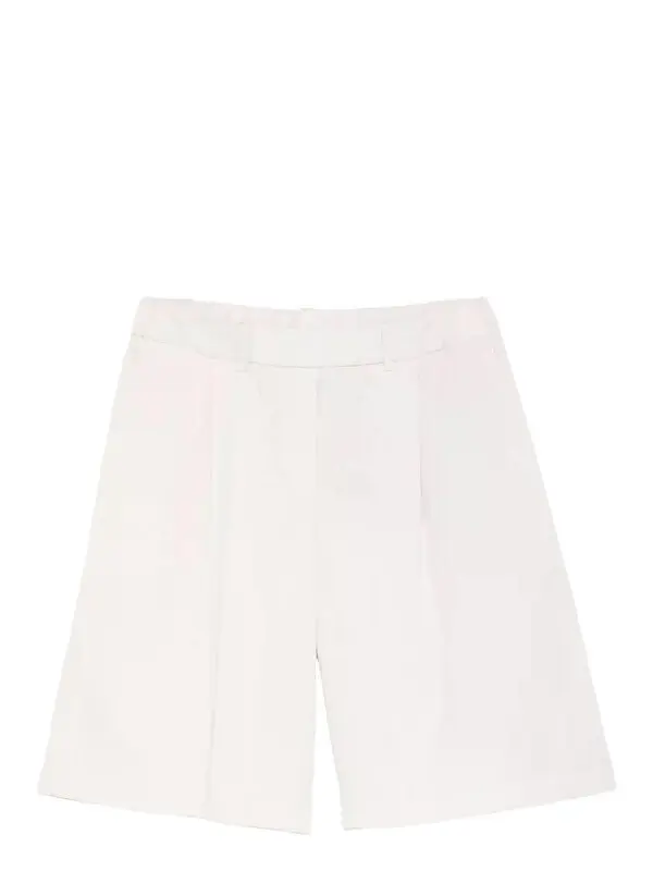 VIA MASINI 80 Pleated Shorts - Neutrals