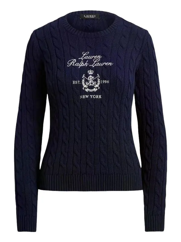 Ralph Lauren Cable-knit Crew-neck Jumper - Blue