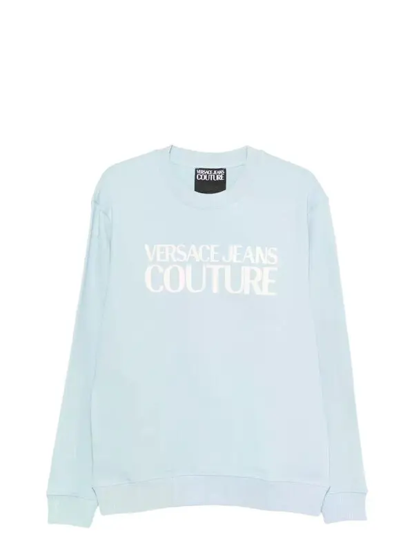 Versace Logo Crew-neck Sweatshirt - Blue